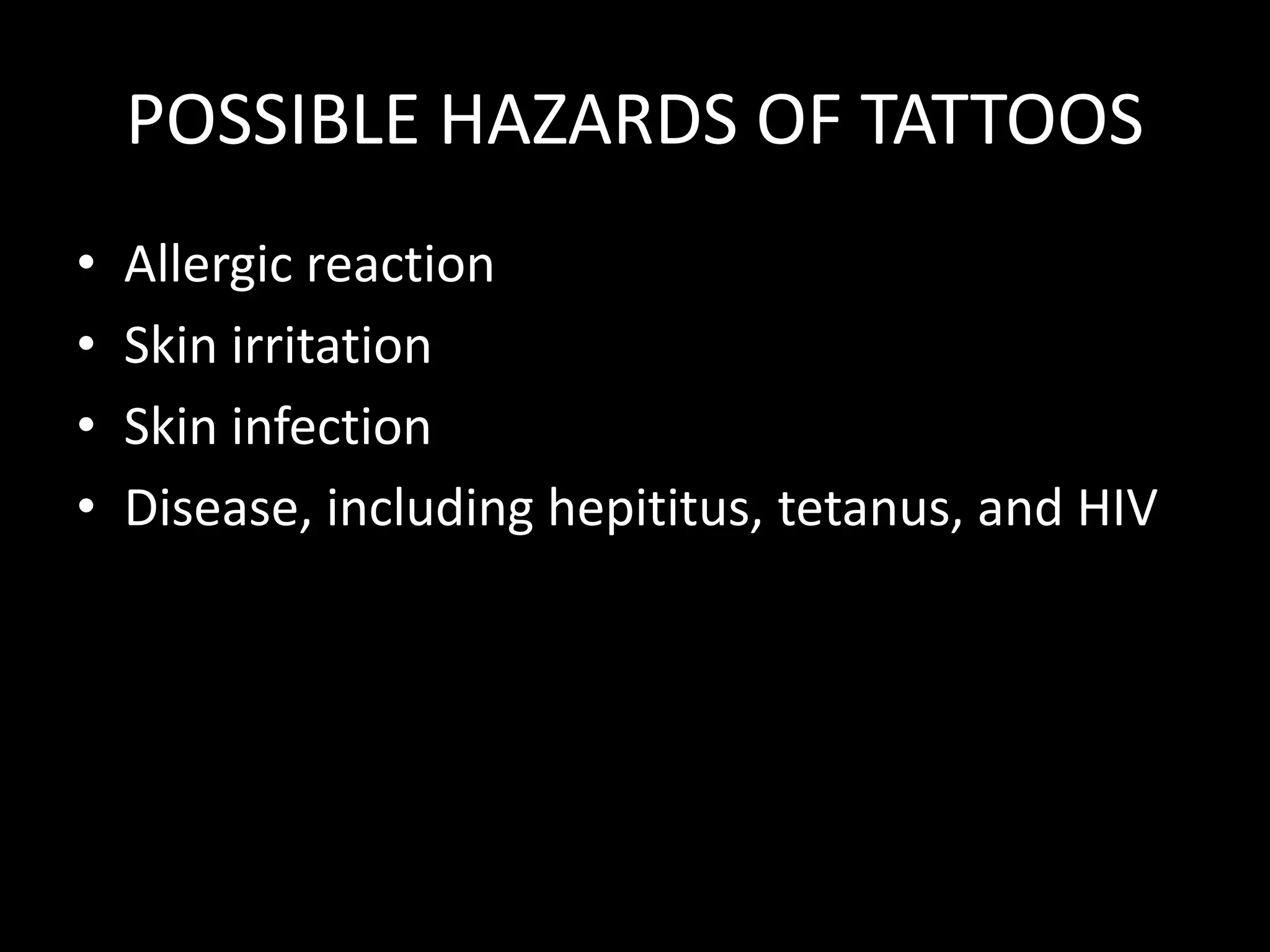 Tattoo Safety | PPTX