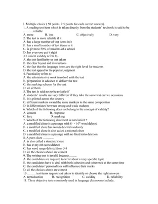 Pp3 dethi final | DOC | Standardized Testing | Educational Assessment