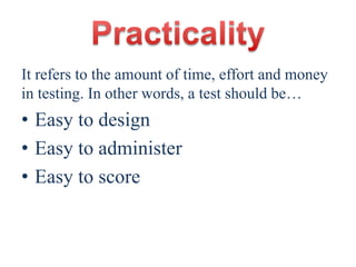 Practicality of a test | PPTX