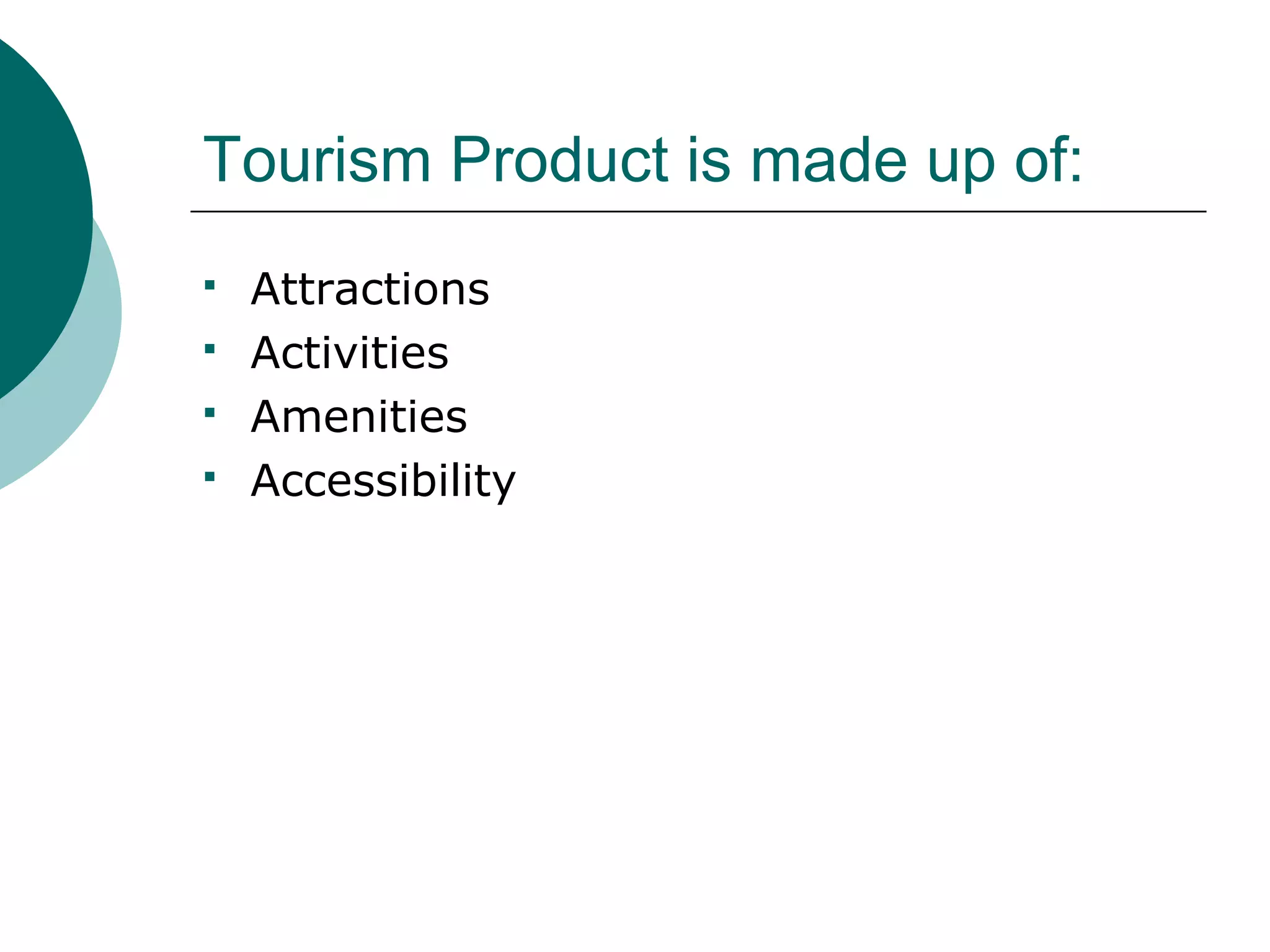 Characteristics of Tourism/ Tourism Product | PPT