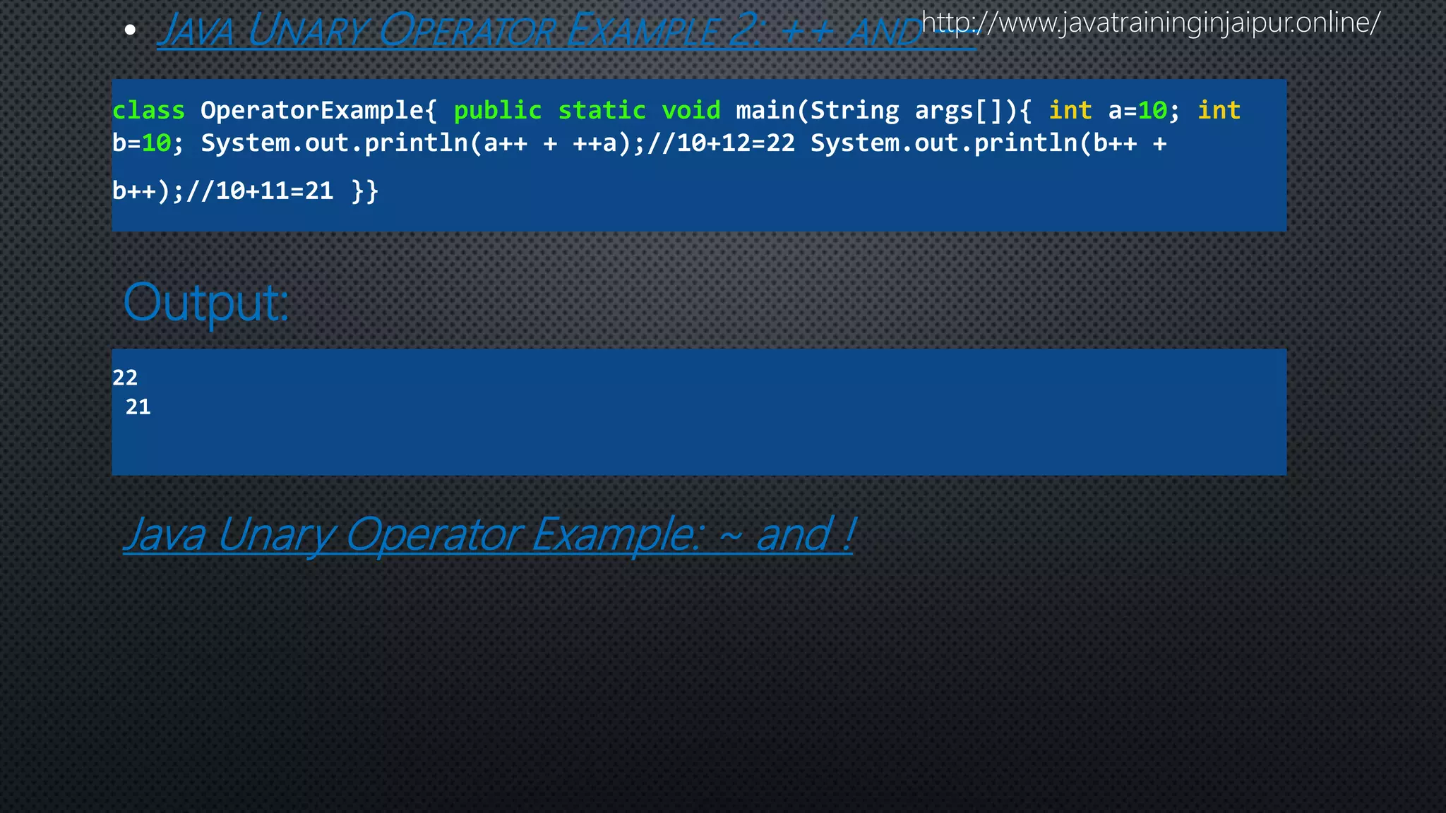 Operators in Java | PPTX