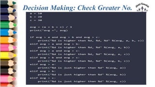 Decision Making & Loops | PPTX