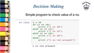 Decision Making & Loops | PPTX