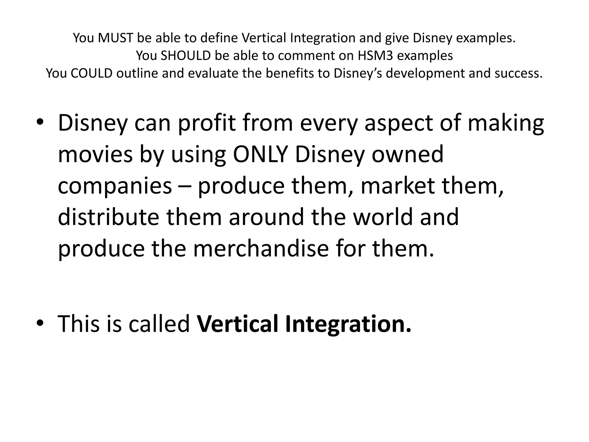 Pp4 disney and vertical intergration | PPTX