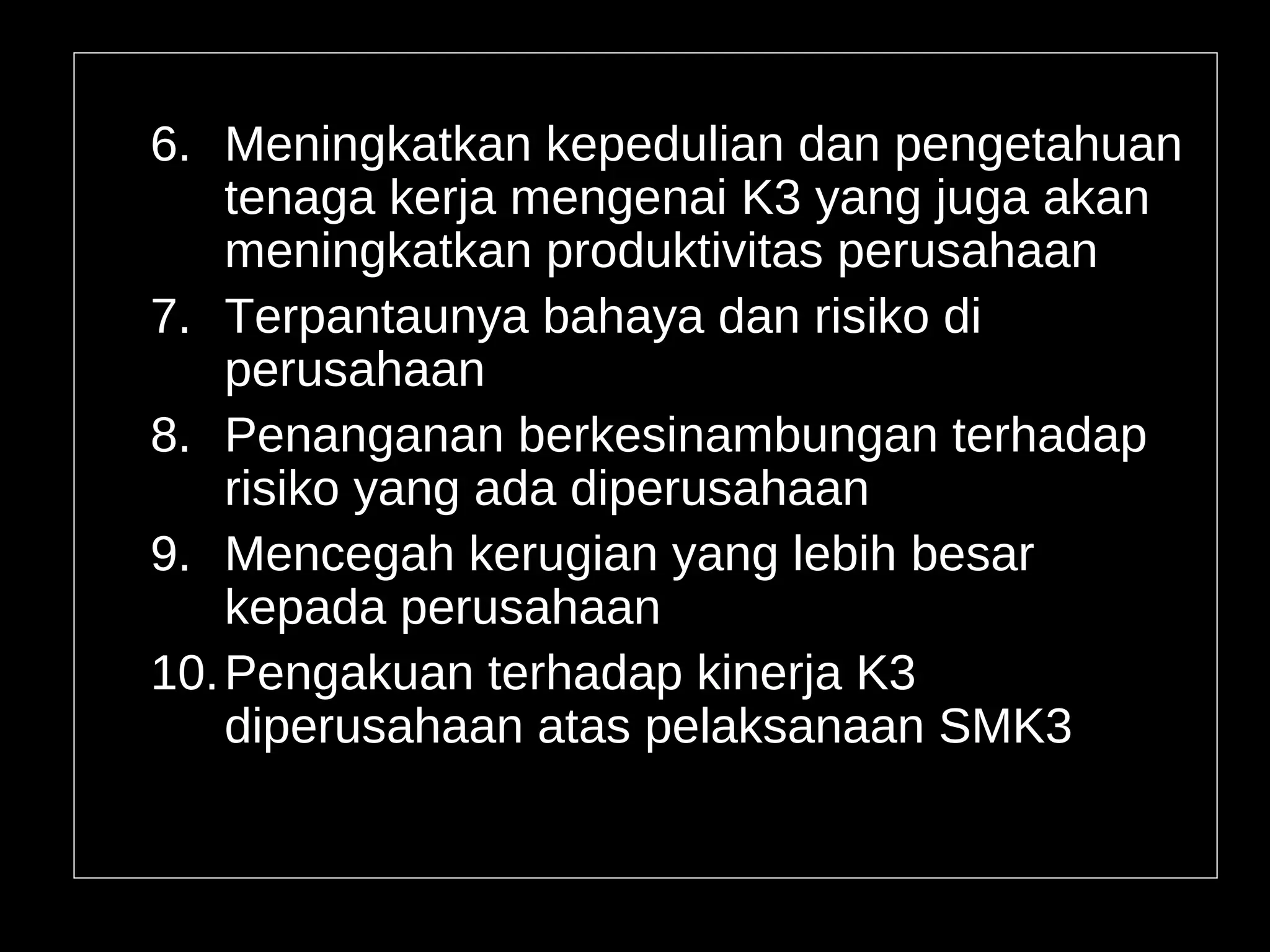 PP 50 2012 Penerapan SMK3 | PPT
