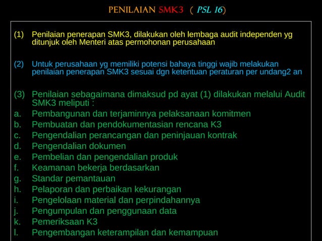 PP 50 2012 Penerapan SMK3 | PPT
