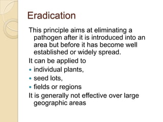 Principles of plant disease management | PPTX