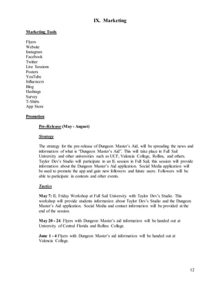 Distribution and Marketing plan for Dungeon Masters Aid | PDF