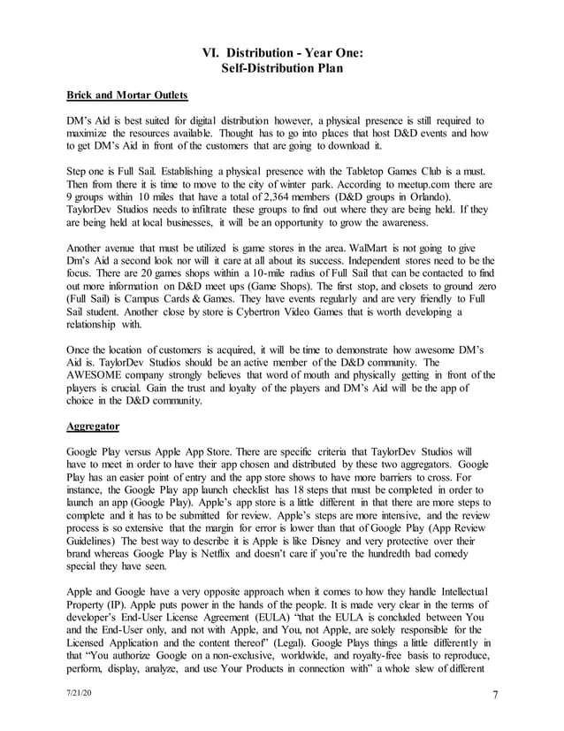 Distribution and Marketing plan for Dungeon Masters Aid | PDF