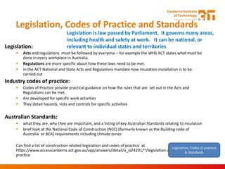 Pp 5 legislation codes of practice and standards final(1) | PPT