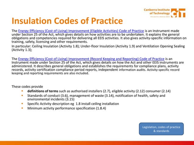Pp 5 legislation codes of practice and standards final(1) | PPT