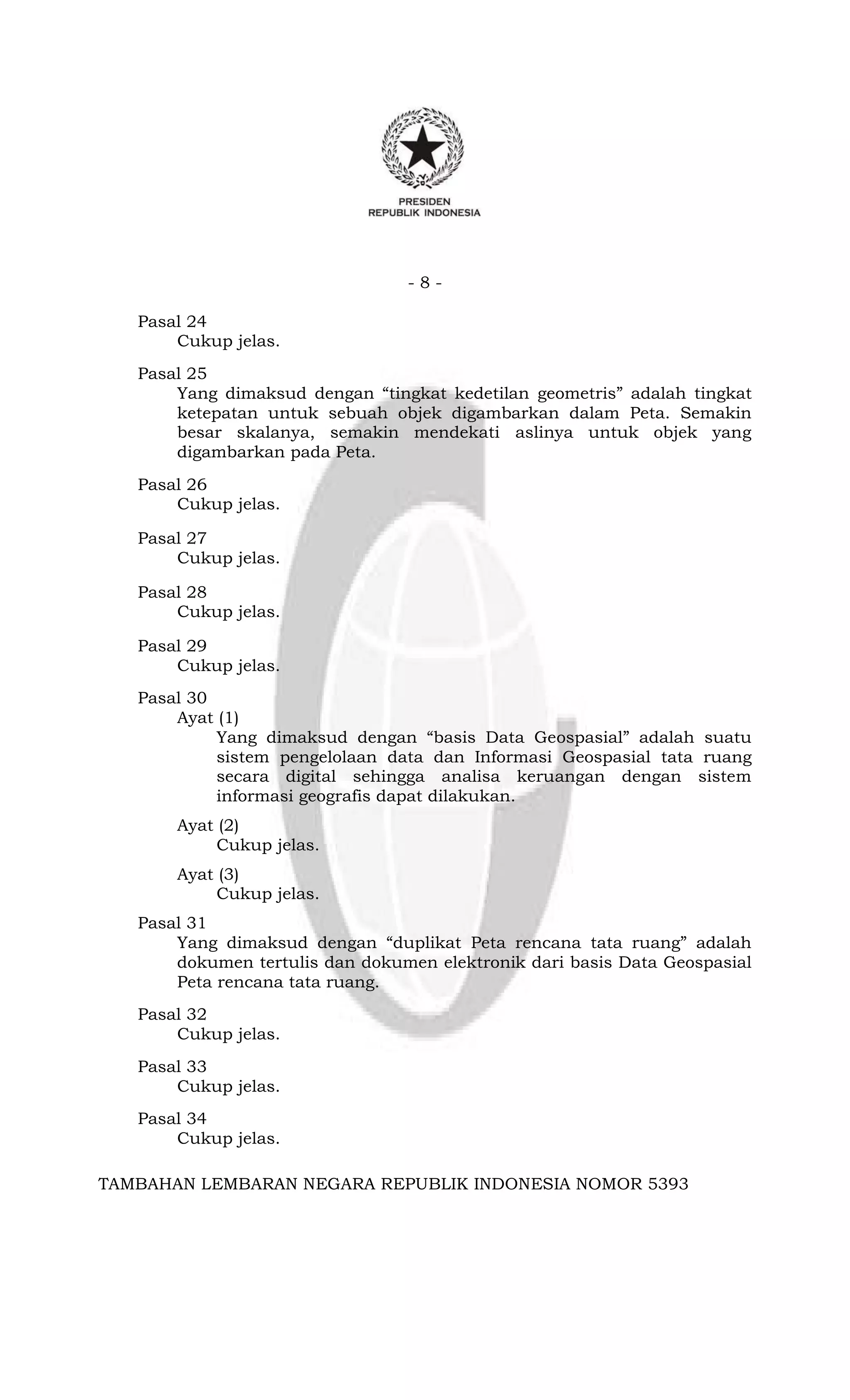 Pp 8 th 2013 ketelitian peta rencana tata ruang | PDF