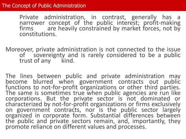 Definition & Concepts of Public Administration | PPT