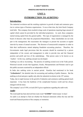 PRINCIPLES AND PRACTICE OF AUDITING. | PDF