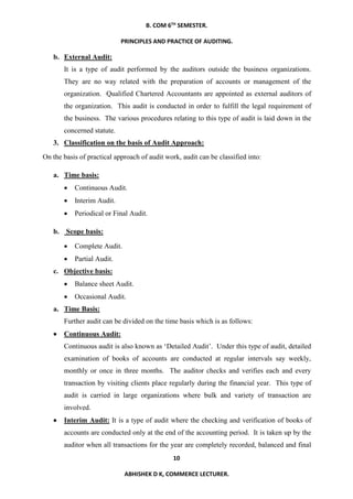 PRINCIPLES AND PRACTICE OF AUDITING. | PDF