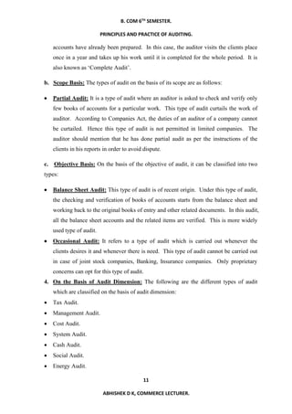 PRINCIPLES AND PRACTICE OF AUDITING. | PDF