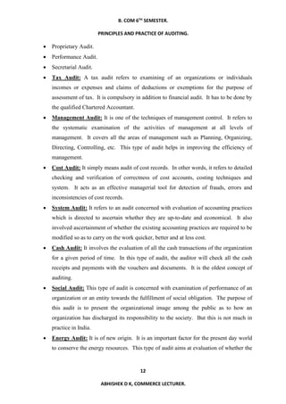 PRINCIPLES AND PRACTICE OF AUDITING. | PDF