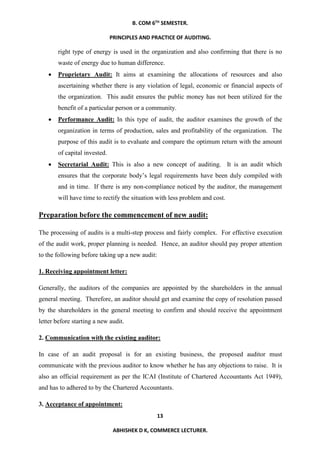 PRINCIPLES AND PRACTICE OF AUDITING. | PDF