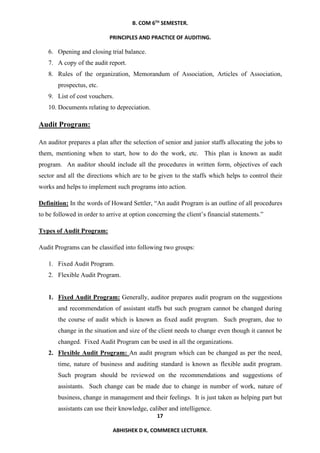 PRINCIPLES AND PRACTICE OF AUDITING. | PDF
