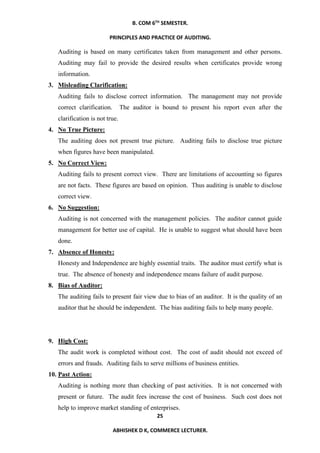 PRINCIPLES AND PRACTICE OF AUDITING. | PDF