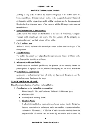 PRINCIPLES AND PRACTICE OF AUDITING. | PDF
