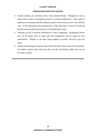 PRINCIPLES AND PRACTICE OF AUDITING. | PDF