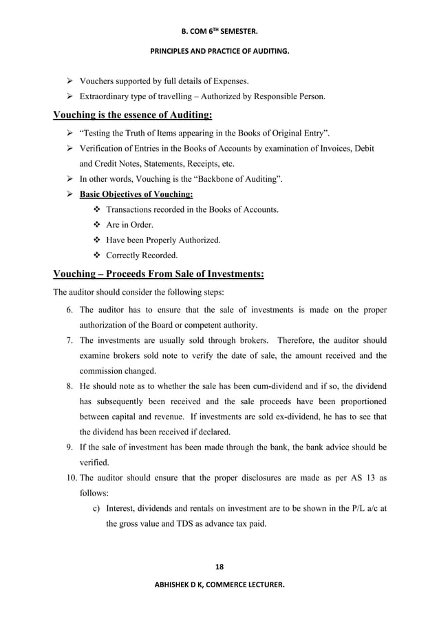 PRINCIPLES AND PRACTICE OF AUDITING. | PDF