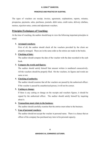 PRINCIPLES AND PRACTICE OF AUDITING. | PDF