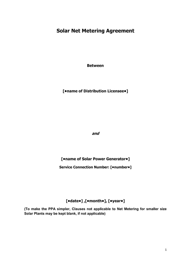 Ppa agreement draft | PDF
