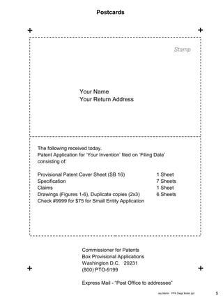 Provisional Patent Framework - Do It Yourself DIY (Drawings) | PPT | Law