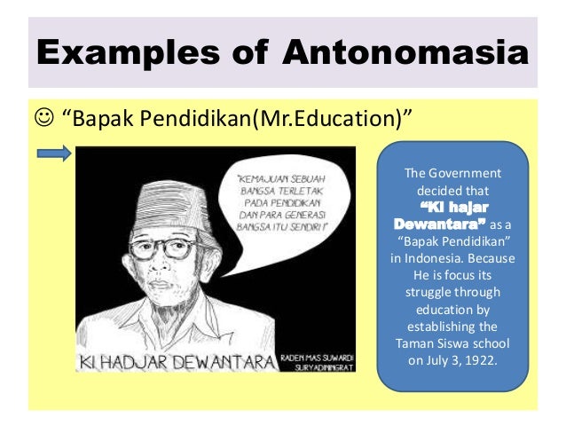 Antonomasia Definicion