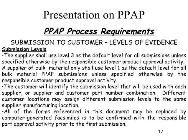 PPAP | PPT | Business and Finance