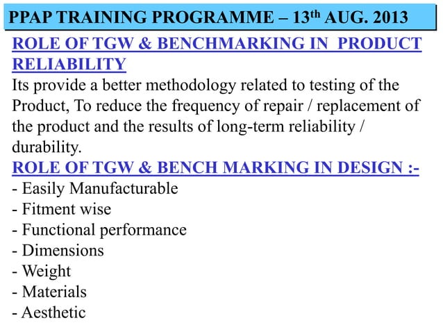 Ppap training presentation | PPT