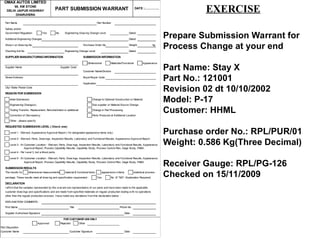PPAP production parts approval process PPAP | PPT