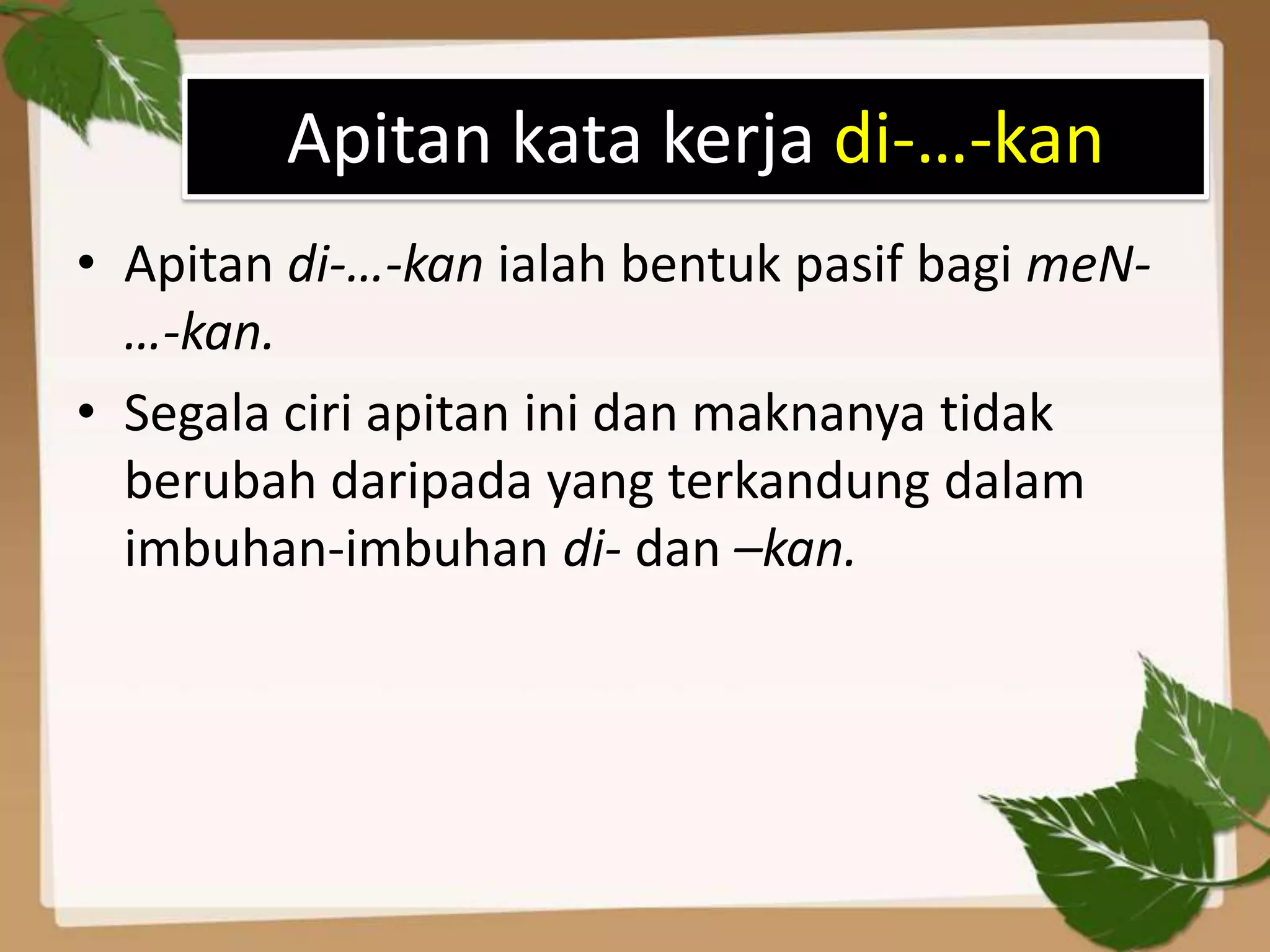 Pp apitan kata kerja | PPT