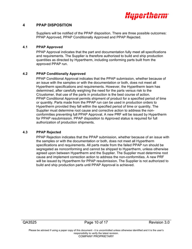 Ppap manual qa3525 3.0 | PDF | Medical Tests | Medical Health