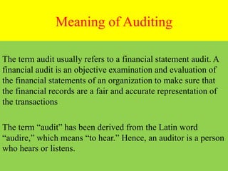 PPA principles of auditing | PPTX