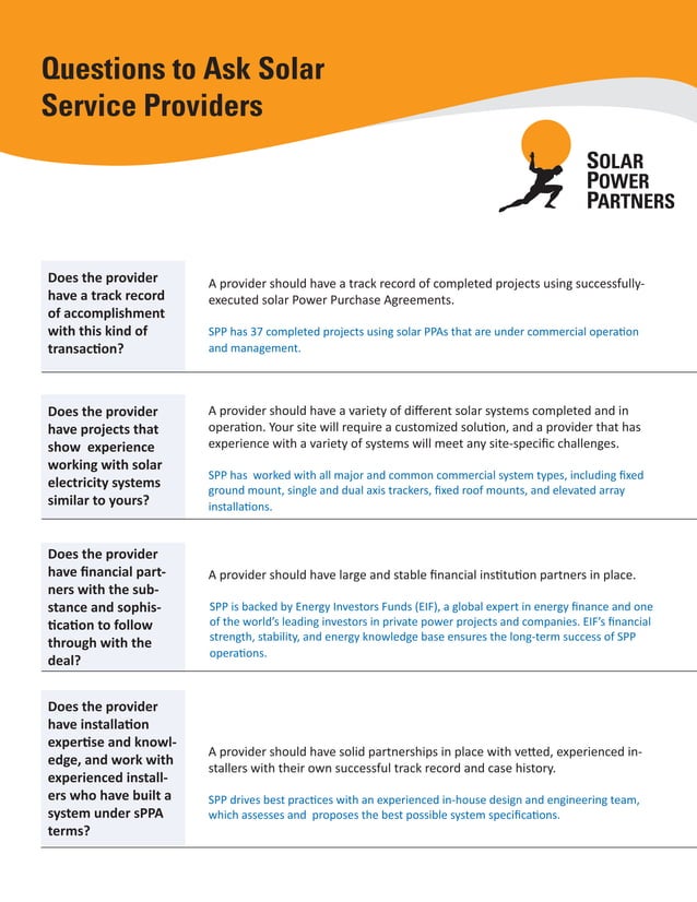 Solar PPA Questions To Ask | PDF