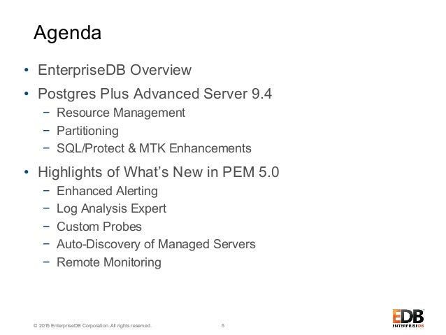 Overview Of Enterprisedb Postgres Plus Advanced Server 9 4 And Postgr…