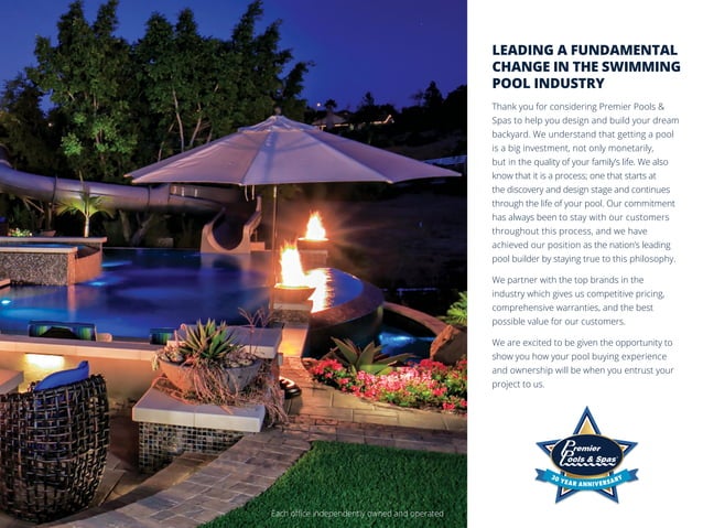 Premier Pools & Spas Brochure | PPT