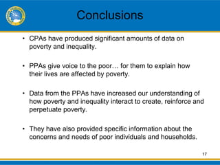 The role of PPAs in understanding poverty and inequality in the ...