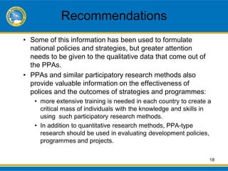 The role of PPAs in understanding poverty and inequality in the ...