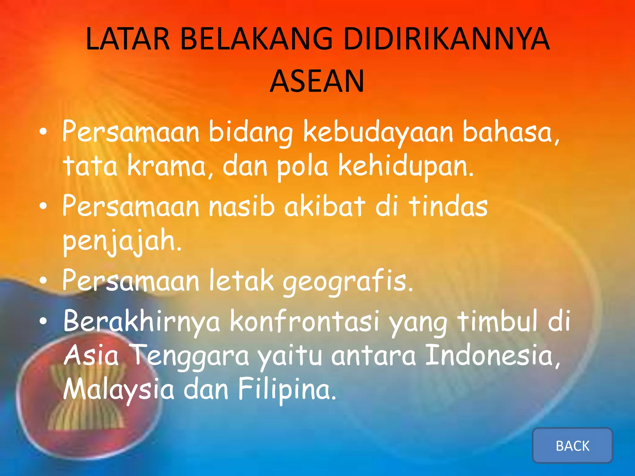 Powerpoint style tentang ASEAN - Ilmu Pengetahuan Sosial | PPTX