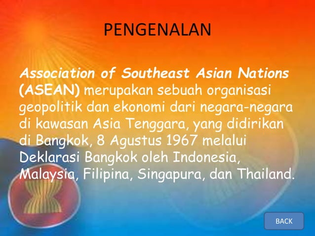 Powerpoint style tentang ASEAN - Ilmu Pengetahuan Sosial | PPTX