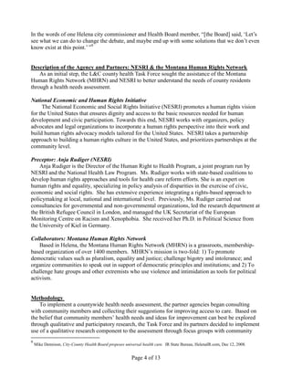 Qualitative Research on Health as a Human Right in Lewis & Clark County ...