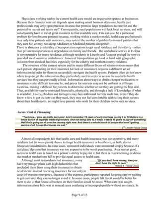 Qualitative Research on Health as a Human Right in Lewis & Clark County ...