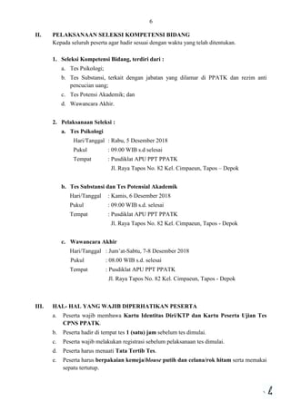 Hasil Seleksi SKD CPNS PPATK | PDF