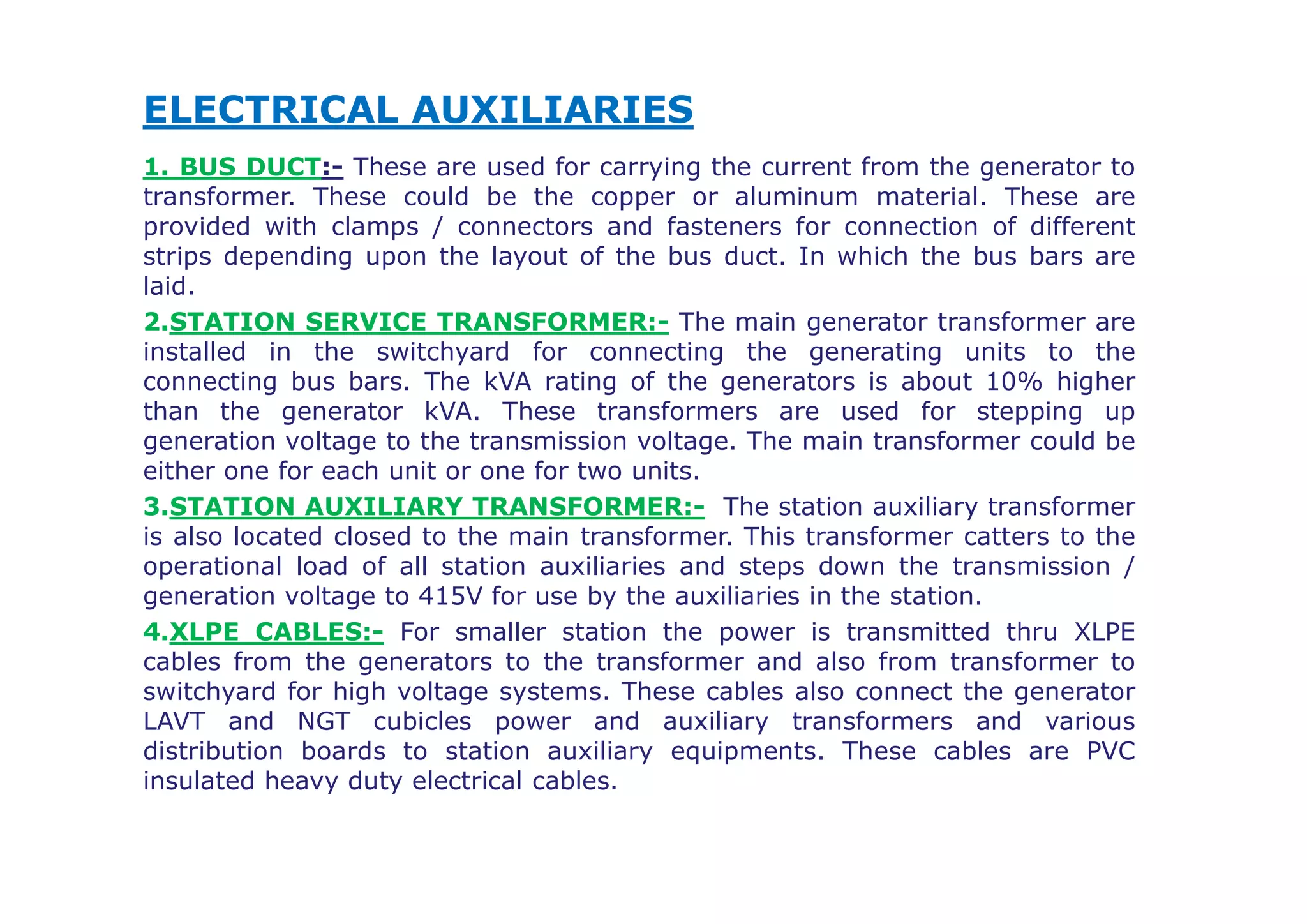 Hydro Power Plant Auxaleries | PDF