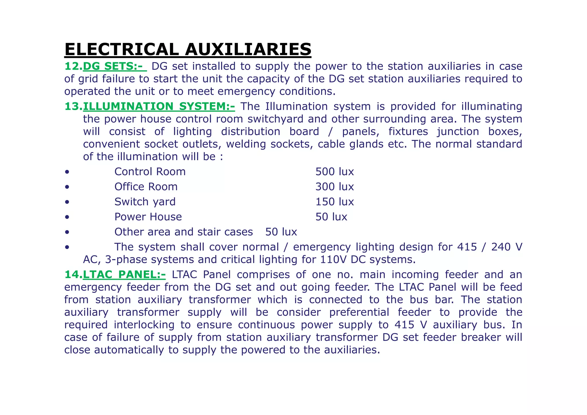 Hydro Power Plant Auxaleries | PDF