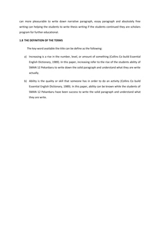 Thesis free writing | PDF